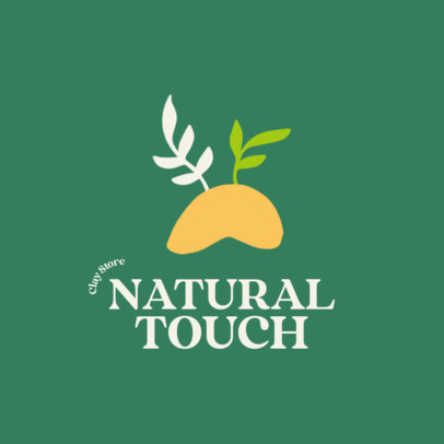 Placeit - Ceramic Supply Store Logo Creator Featuring Minimal Botanical ...