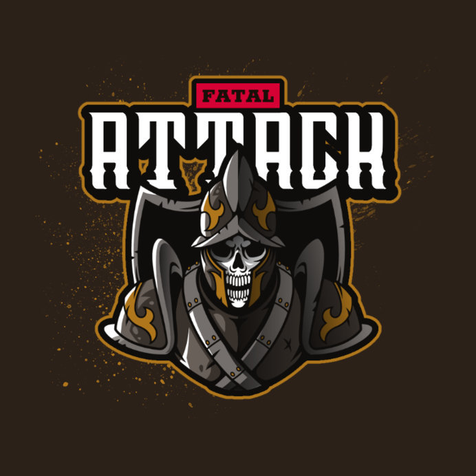 Placeit - RPG Logo Template Featuring an Undead Black Knight