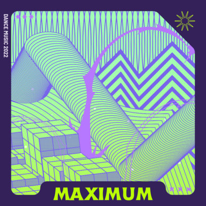 Placeit - Album Cover Creator for a Retro Dance Music Collection