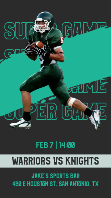 Placeit - Instagram Story Design Creator for Game Day With a Football ...