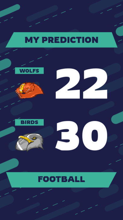 Placeit - Instagram Story Maker for a Football Championship Game's ...