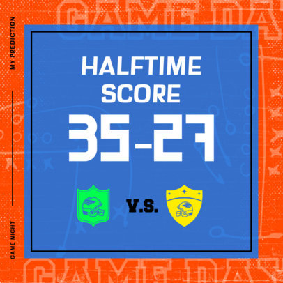 Placeit - Instagram Post Design Generator Featuring a Football Game's ...