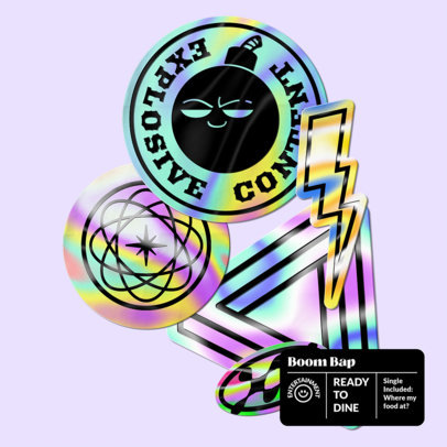 Placeit - Pop Album Cover Design Template with Holographic Stickers ...