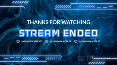 Placeit - Twitch Stream Ended Screen Video Creator with a Technological ...