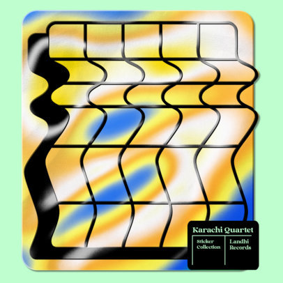 Placeit - R&B Album Cover Template Featuring an Abstract Holographic ...
