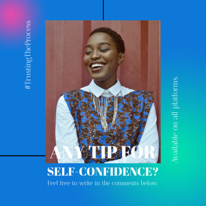 Placeit - Instagram Post Creator for a Self-Confidence-Themed Podcast ...