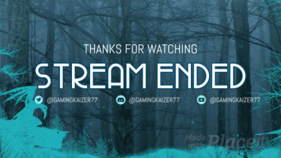 Placeit - Twitch Ending Screen Video Maker Featuring a Haunted Forest ...