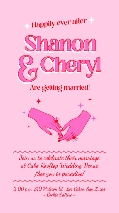 Placeit - Instagram Story Maker for a Wedding Invitation Featuring ...
