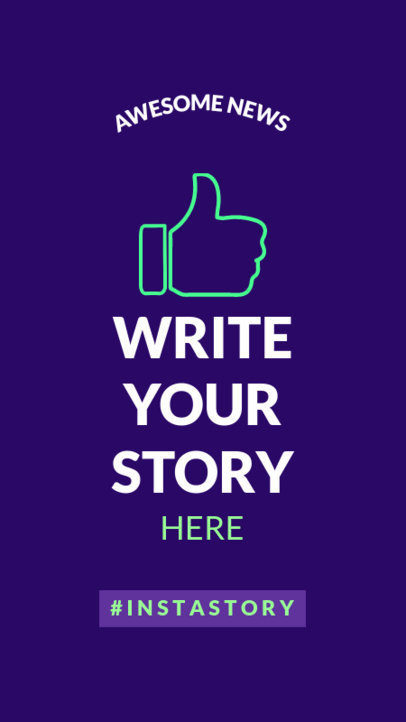Placeit - Simple Instagram Story Design Template with Customizable Text ...