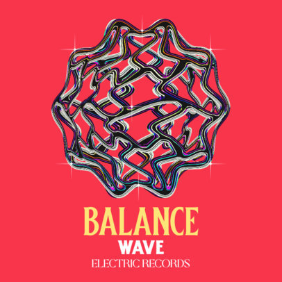 Placeit - Album Cover Creator with an Abstract Graphic for a Retro Musician