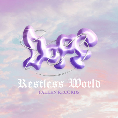 Placeit - Retro Album Cover Generator with an Abstract Graphic in a ...