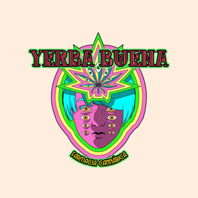 Placeit - Psychedelic-Themed Logo Maker for Cannabis-Related Brands