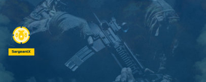 Placeit - Twitch Profile Banner Design Template With COD-Inspired Weapons