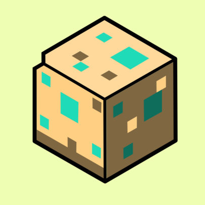 Placeit - Twitch Sub Badge Maker With Minecraft-Inspired Graphics