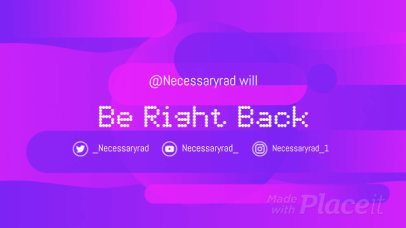 Placeit - Twitch BRB Screen Video Maker Featuring a Dotted Font and ...