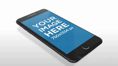 Placeit - Video of a Black iPhone 7 Floating Inside a White Room