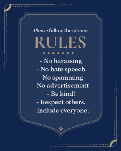 Placeit - Twitch Info Panel Generator for the Rules of an RPG-Themed ...