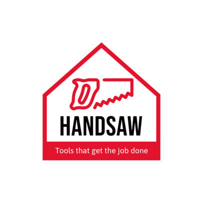 Placeit - Hardware Store Logo Creator Featuring a Handsaw Graphic