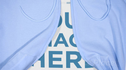 Placeit - Closeup of a T-Shirt Stop Motion with a Hoodie on Top Zipping ...