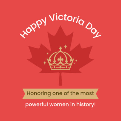 Placeit - Instagram Post Template With a Happy Victoria Day Message