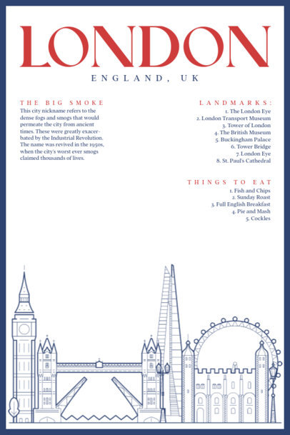 Placeit - Poster Design Template Featuring London's Main Landmarks