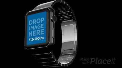 Placeit - Video of a Floating Smartwatch in a Black Room
