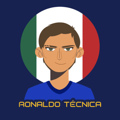 Placeit - Avatar Creator With a Sports Theme and Illustrated Soccer Players