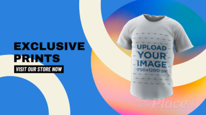 Placeit - Video of an Animated Round-Neck T-Shirt with Colorful ...