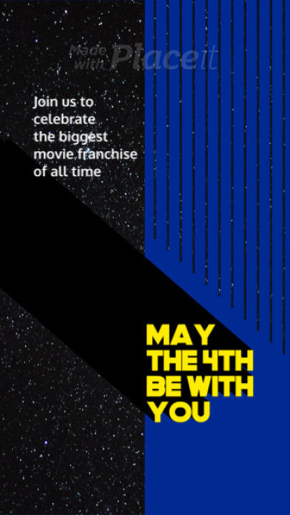 Placeit - Star Wars-Themed Instagram Story Video Creator for May the 4th