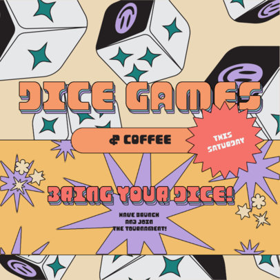 Placeit - Board Game-Themed Instagram Post Maker to Promote a Dice Game ...
