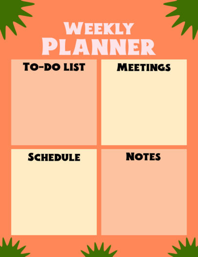 Placeit - Notebook Planner Maker Featuring a Colorful Layout