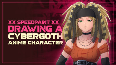 Placeit - YouTube Thumbnail Design Generator for an Anime Drawing Tutorial