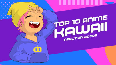 Placeit - Illustrated YouTube Thumbnail Generator for an Anime Reaction ...