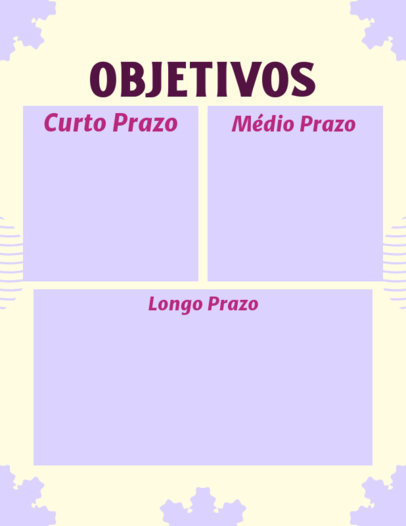 Placeit - Colorful Objective Planner Generator for a Goals List