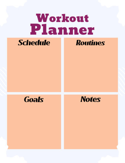 Placeit - Notebook Planner Generator for a Workout Routine