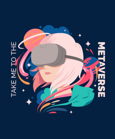 Placeit - Metaverse-Inspired T-Shirt Design Maker Featuring a Virtual ...