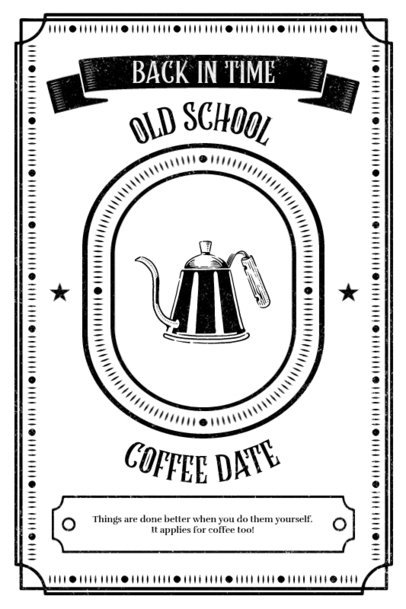 Placeit - Vintage Poster Design Maker Featuring an Old Coffee Machine