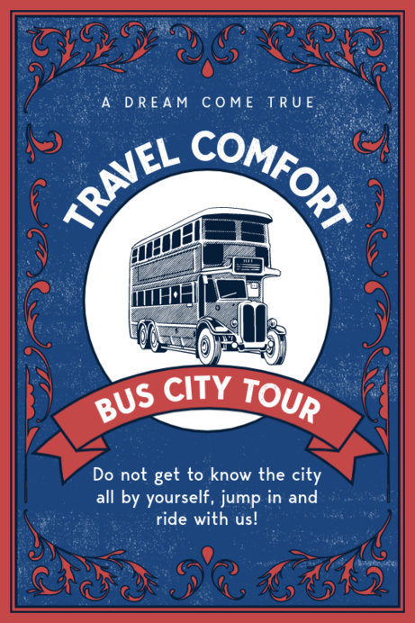 Placeit - Poster Maker to Promote a Travel Tour Featuring a Bus Graphic