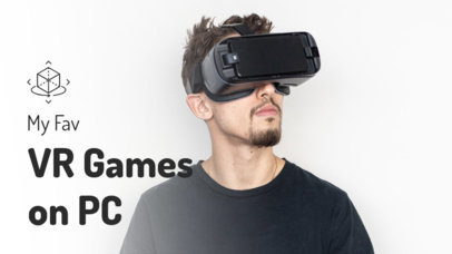 Placeit - YouTube Thumbnail Template for a Computer VR Games Review