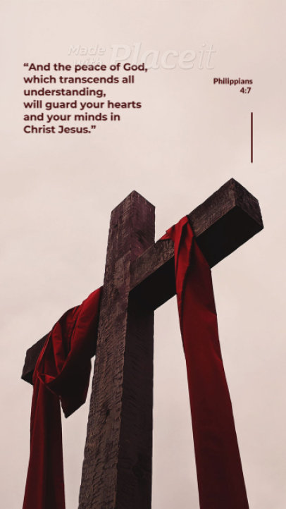 Placeit - Instagram Story Video Template Featuring a Christian Biblical ...