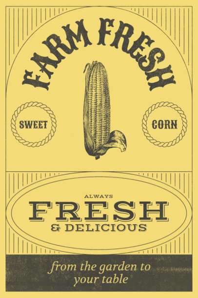 Placeit - Vintage Style Poster Maker to Advertise Farm Fresh Corn