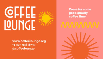 Placeit - Back Business Card Maker Featuring Contact Info for a Coffee Shop