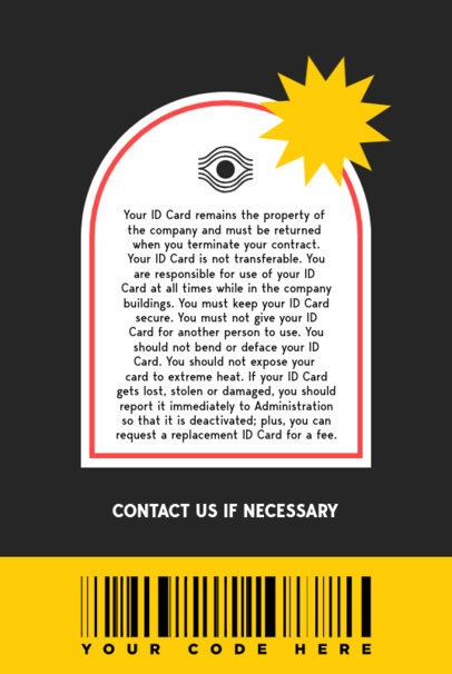 Placeit - Back ID Card Maker Featuring a Text With Relevant Information ...