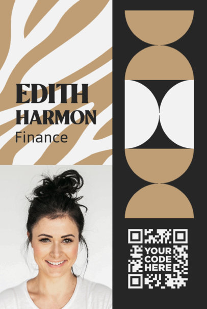 Placeit - Front ID Card Creator Featuring a Finance Employee Picture
