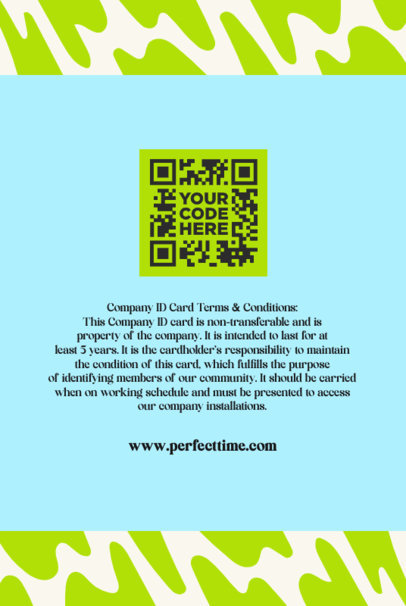 Placeit - Back ID Card Design Template with a Colorful Background Pattern