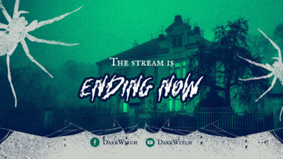 Placeit - Haunted-Themed Twitch Ending Screen Creator for Horror Streamers