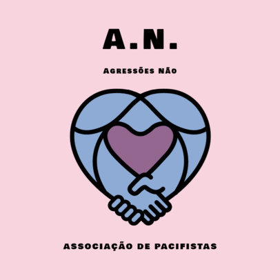 Placeit - Logo Template for an Association to Stop Domestic Violence