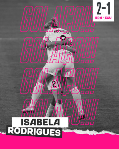 Placeit - Twitter Post Template Featuring a Goal Update for a Soccer Match