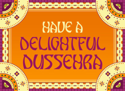 Placeit - Colorful Greeting Card Design Maker With a Dussehra Theme