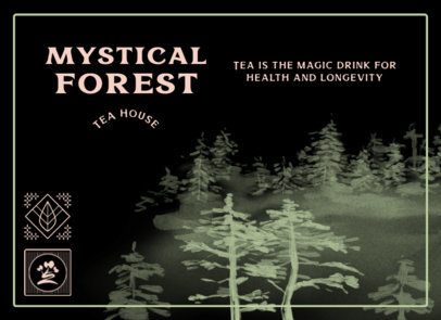 Placeit - Greeting Card Design Template for Tea House Featuring a Quote